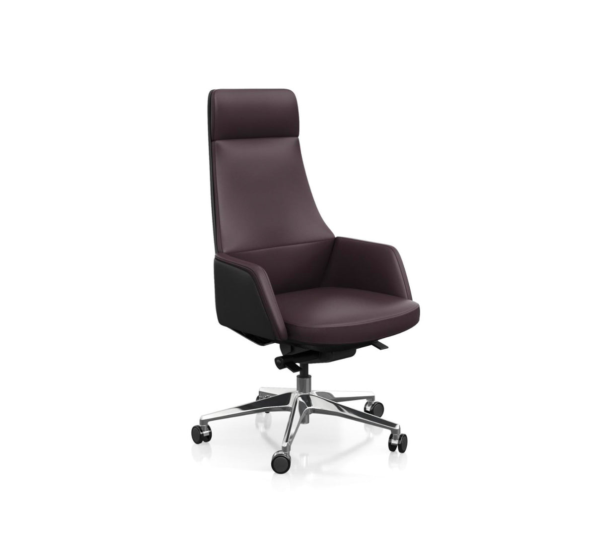 Astery Ergonomic Genuine Leather Chair (Dark Coffee) - High Back ...